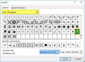Excel Check Mark Insertion Instructions. – TechMag